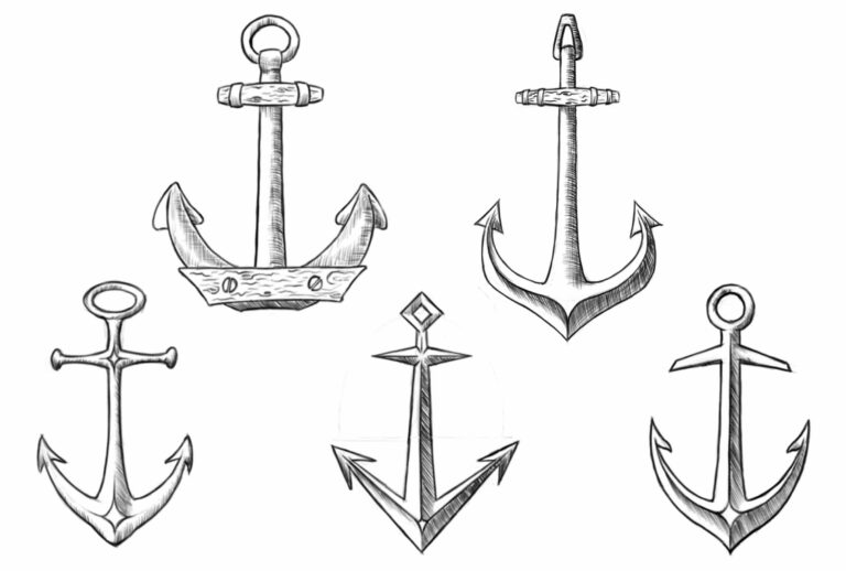 How To Draw An Anchor – Step By Step | The Drawing Journey