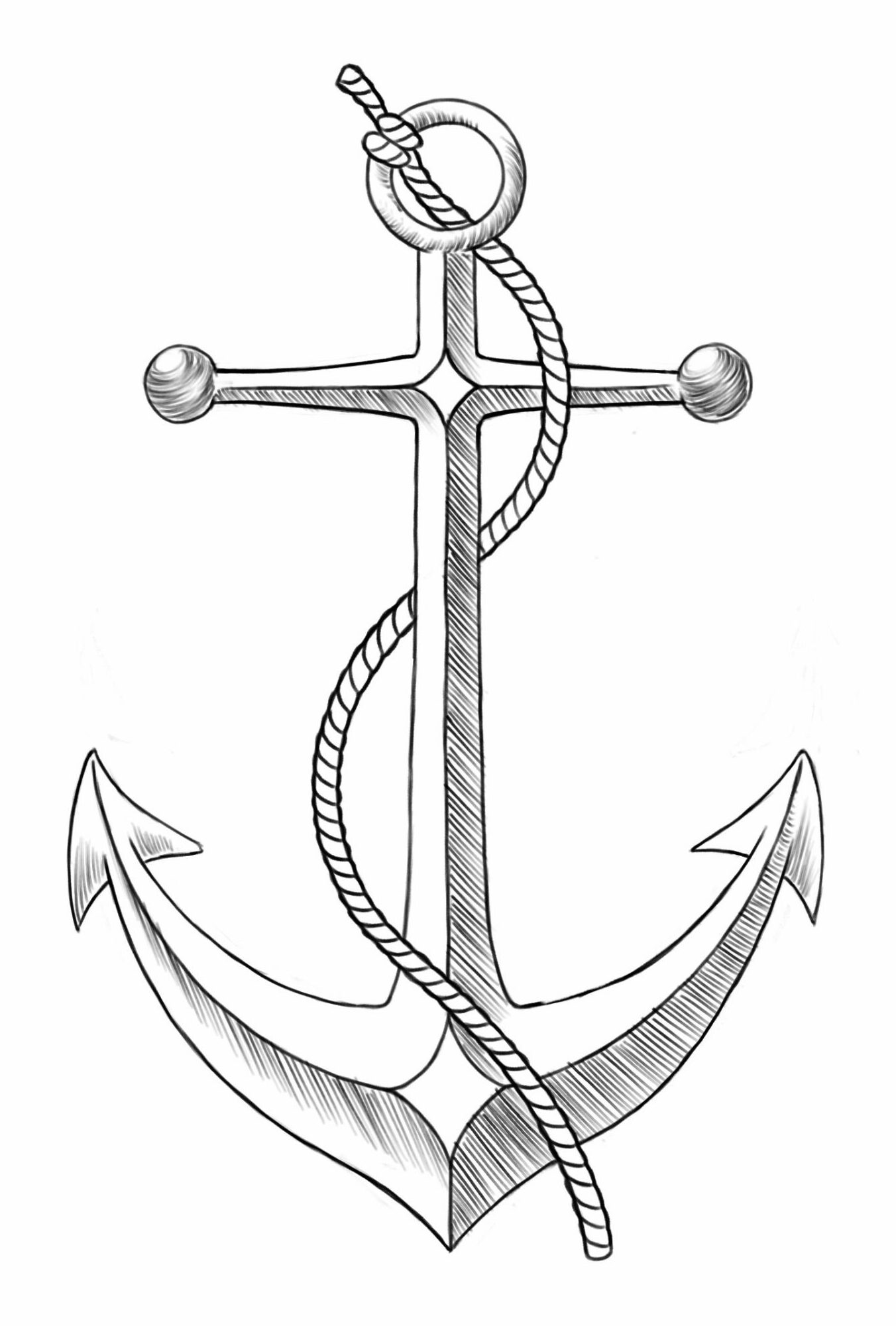 How To Draw An Anchor – Step By Step | The Drawing Journey