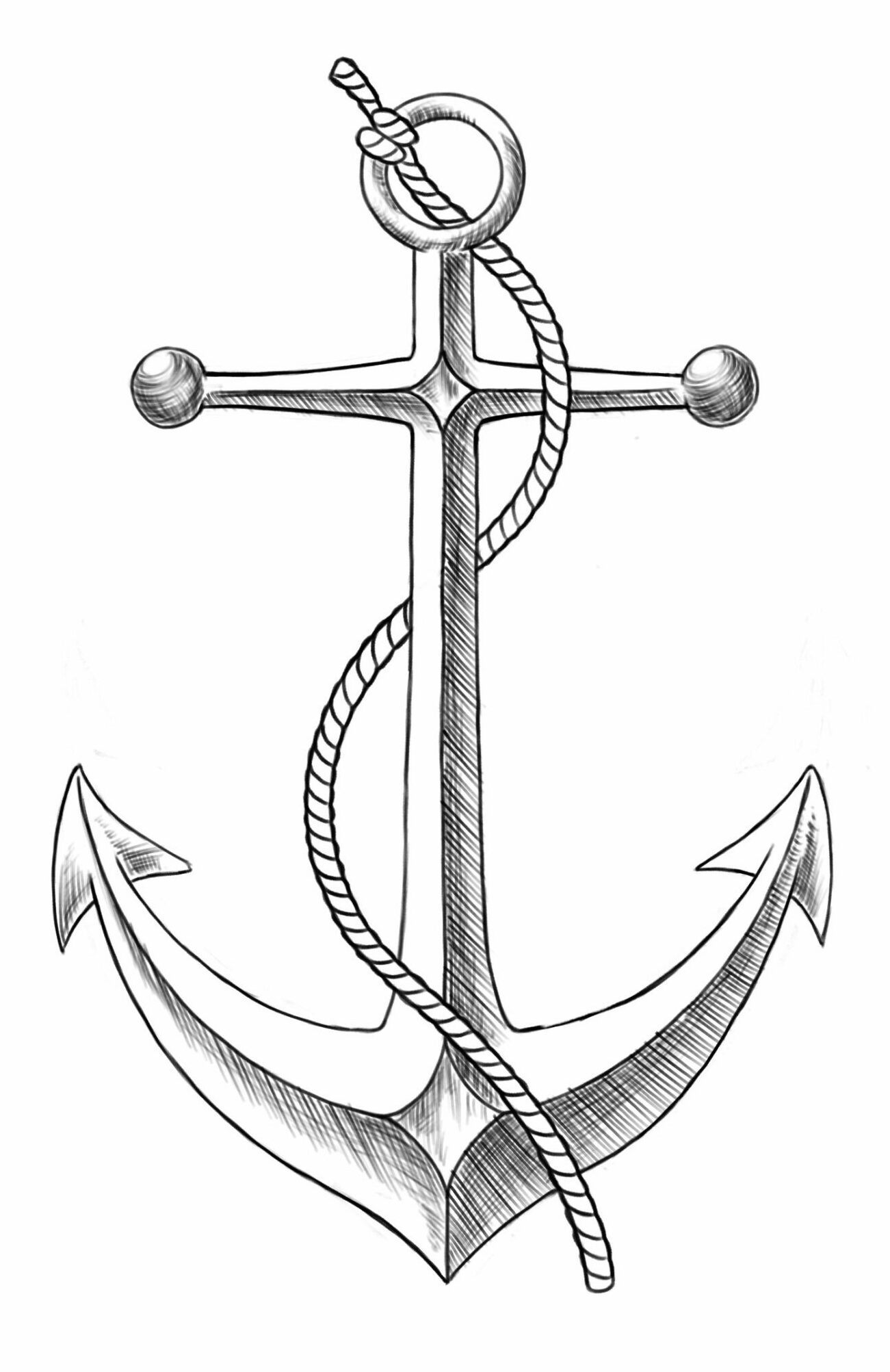 How To Draw An Anchor – Step By Step | The Drawing Journey