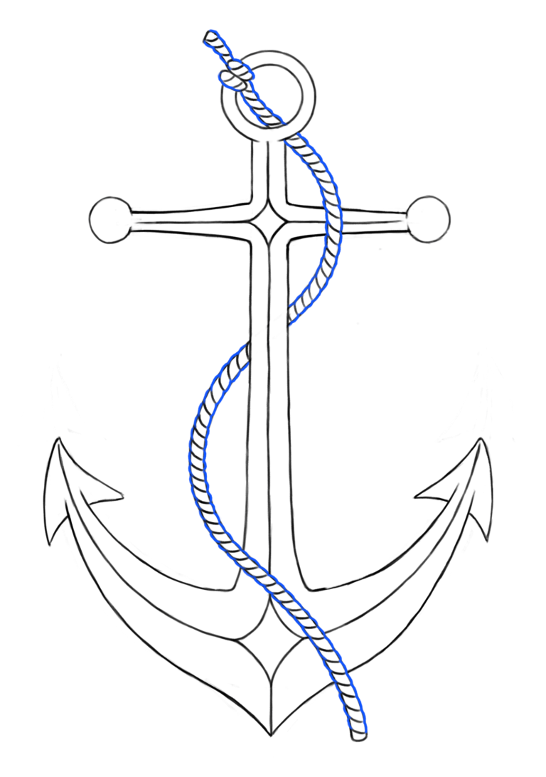 How To Draw An Anchor – Step By Step | The Drawing Journey