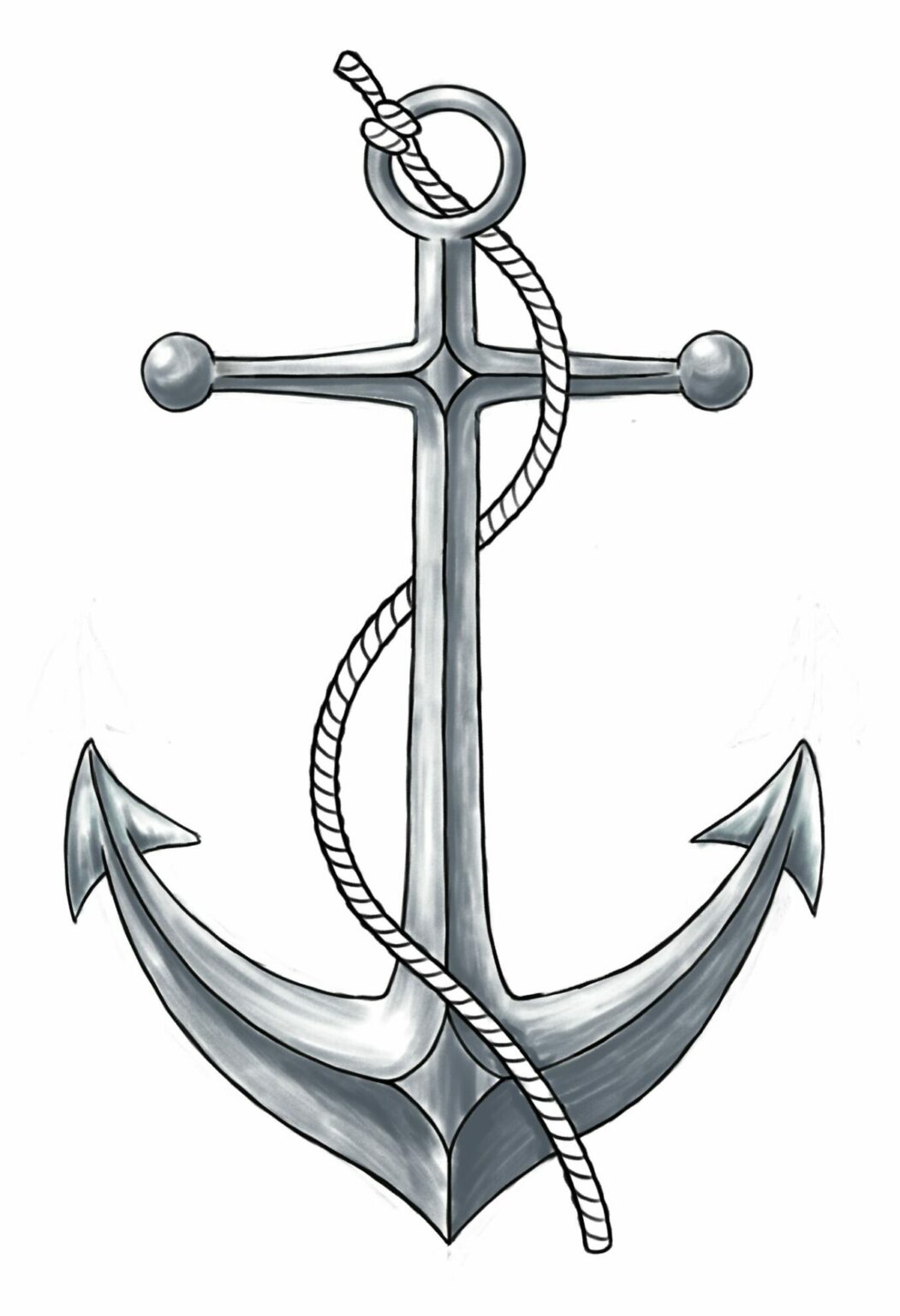 How To Draw An Anchor – Step By Step | The Drawing Journey