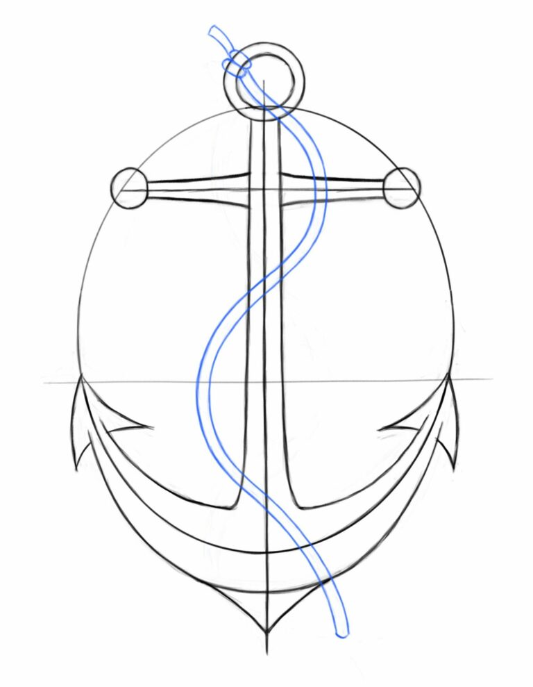 How To Draw An Anchor – Step By Step | The Drawing Journey